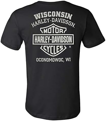 Harley-Davidson Men's Halo Willie G Skull Crew-Neck Short Sleeve T-Shirt - Black - BikersDen