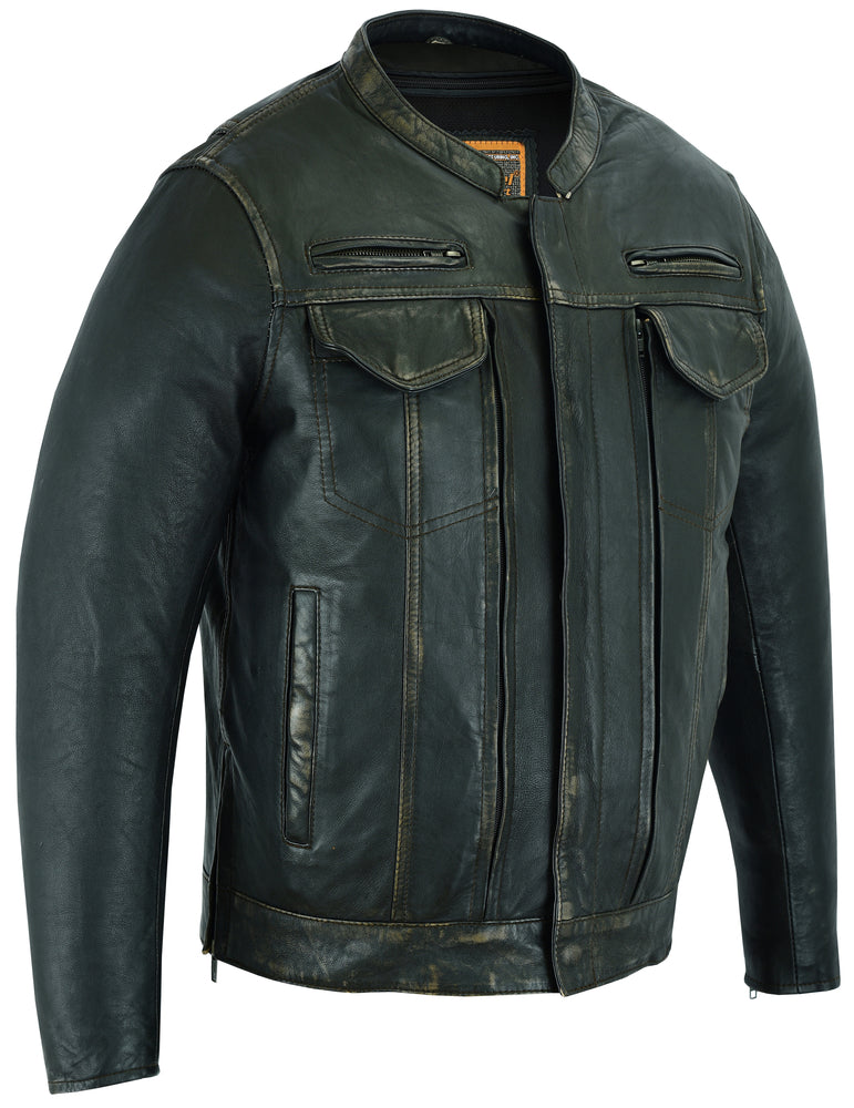 Nitro Pulse Men's Leather Motorcycle Jacket | BikersDen