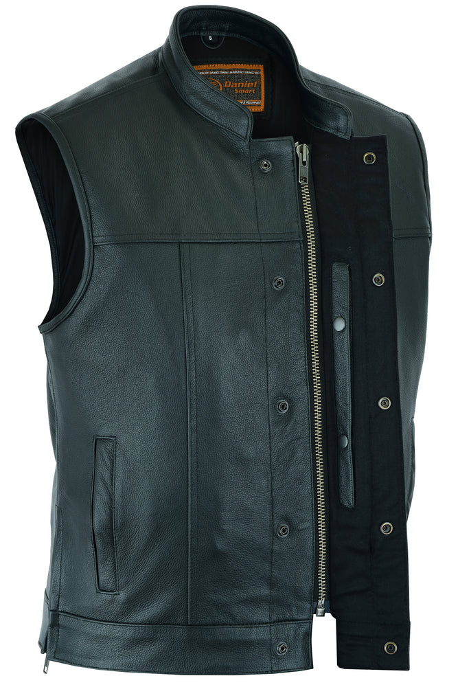 Twinner Men's Motorcycle Leather Vest | BikersDen